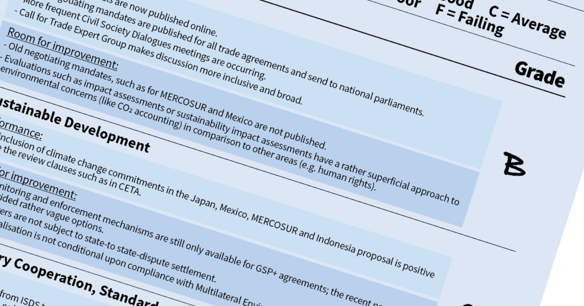 Trade for All scorecard | T&E